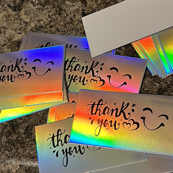 Office | 4 Holographic Thank You Cards | Poshmark
